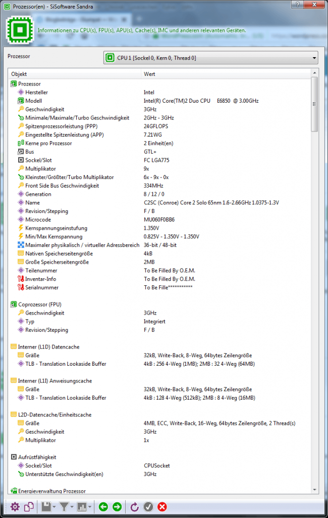 SiSoftware Sandra Lite – Allerstorfer.at