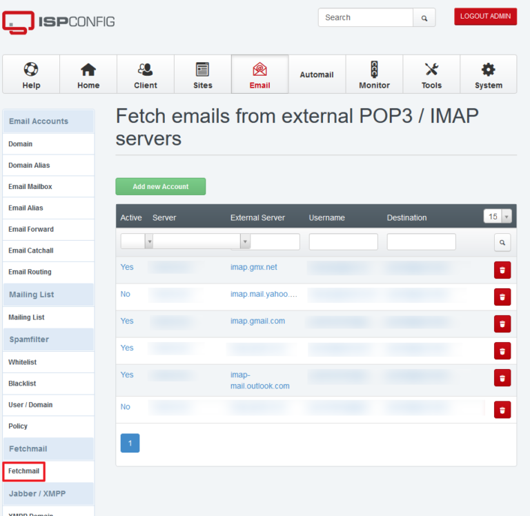 Fetchmail mit ISPConfig – Allerstorfer.at